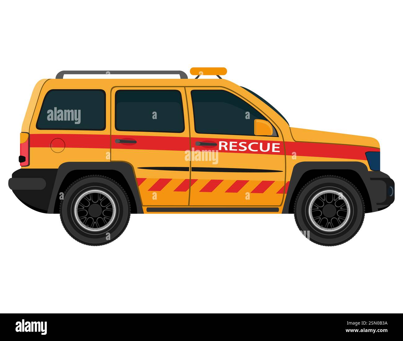 rescue lifeguard car vehicle flat style vector illustration isolated on ...