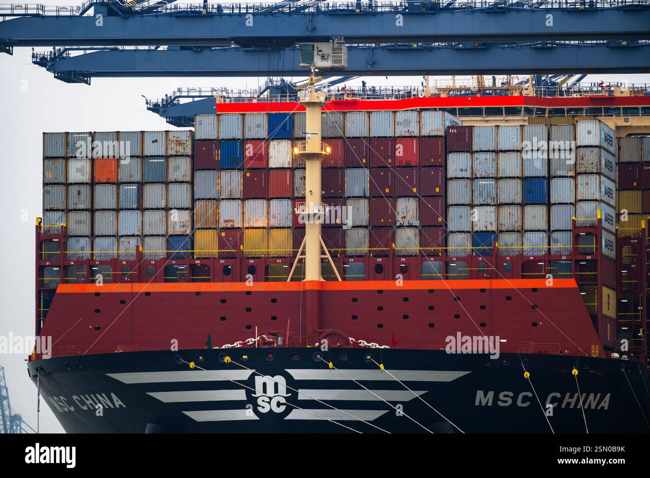 MSC container ship port of Felixstowe Stock Photo - Alamy