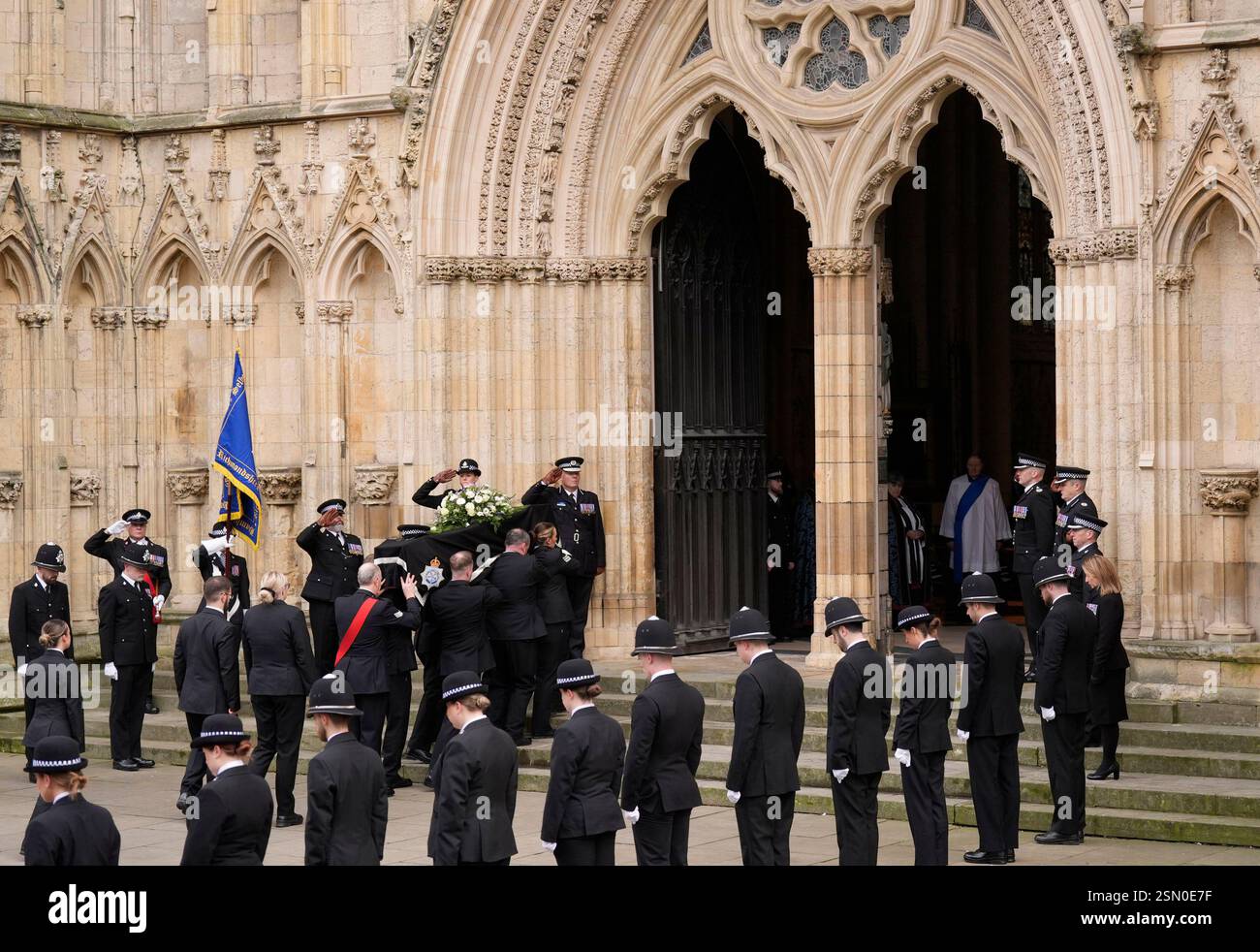 The coffin of Police constable Rosie Prior is carried into York Minster ...