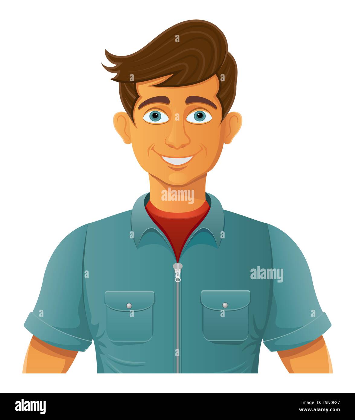 young man is handsome modern and promising vector illustration isolated ...