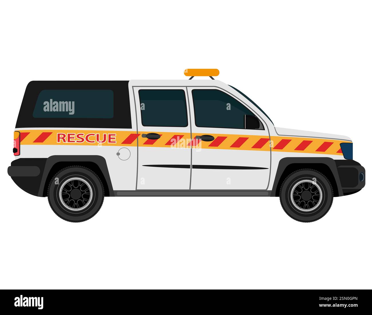 rescue lifeguard car vehicle flat style vector illustration isolated on ...
