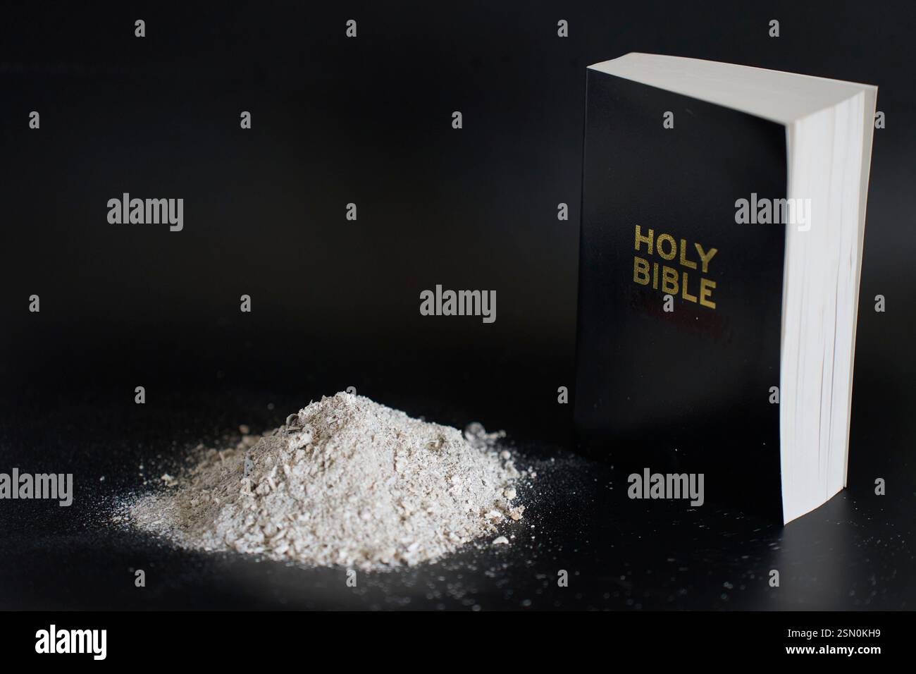 funeral, holy bible and ashes Stock Photo - Alamy