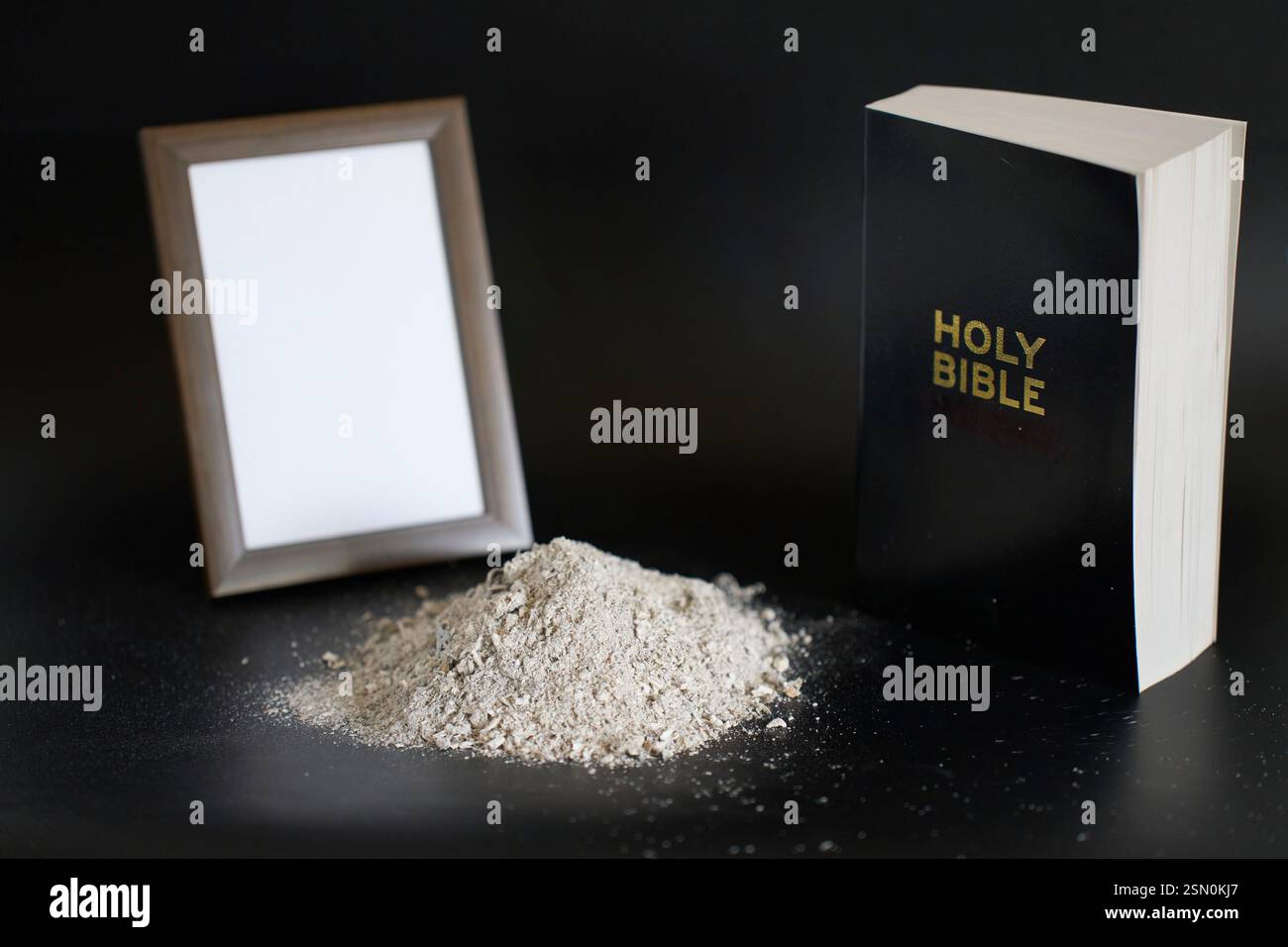 funeral, holy bible and ashes Stock Photo - Alamy