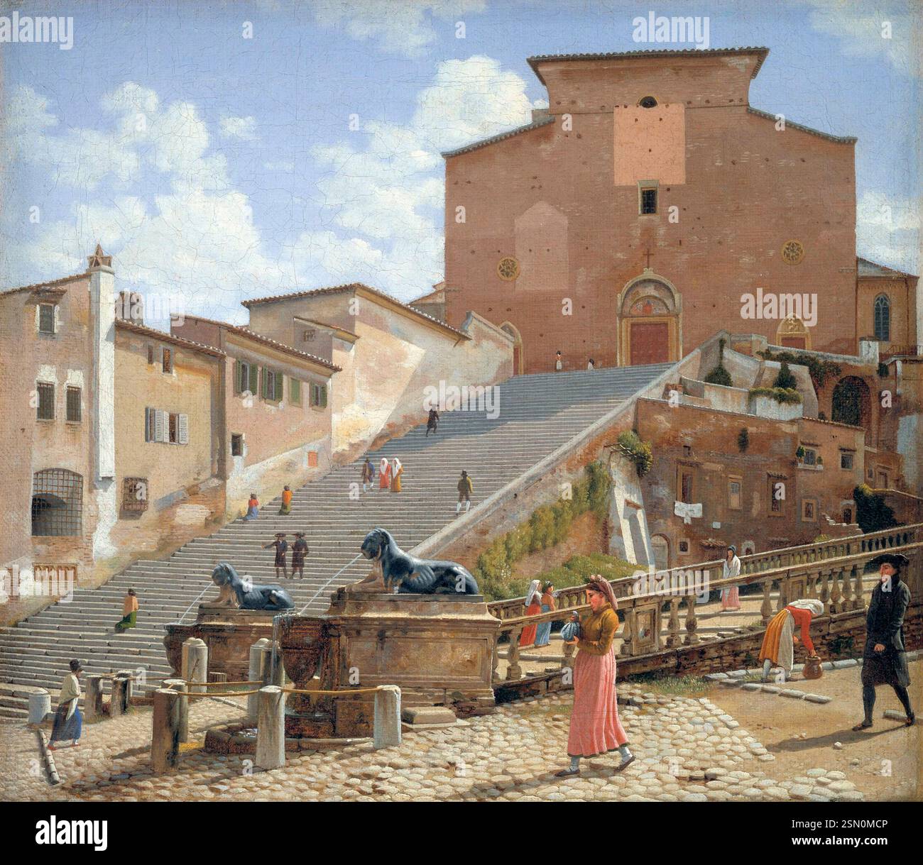 The Marble Steps leading up to the Church of Santa Maria in Aracoeli in ...