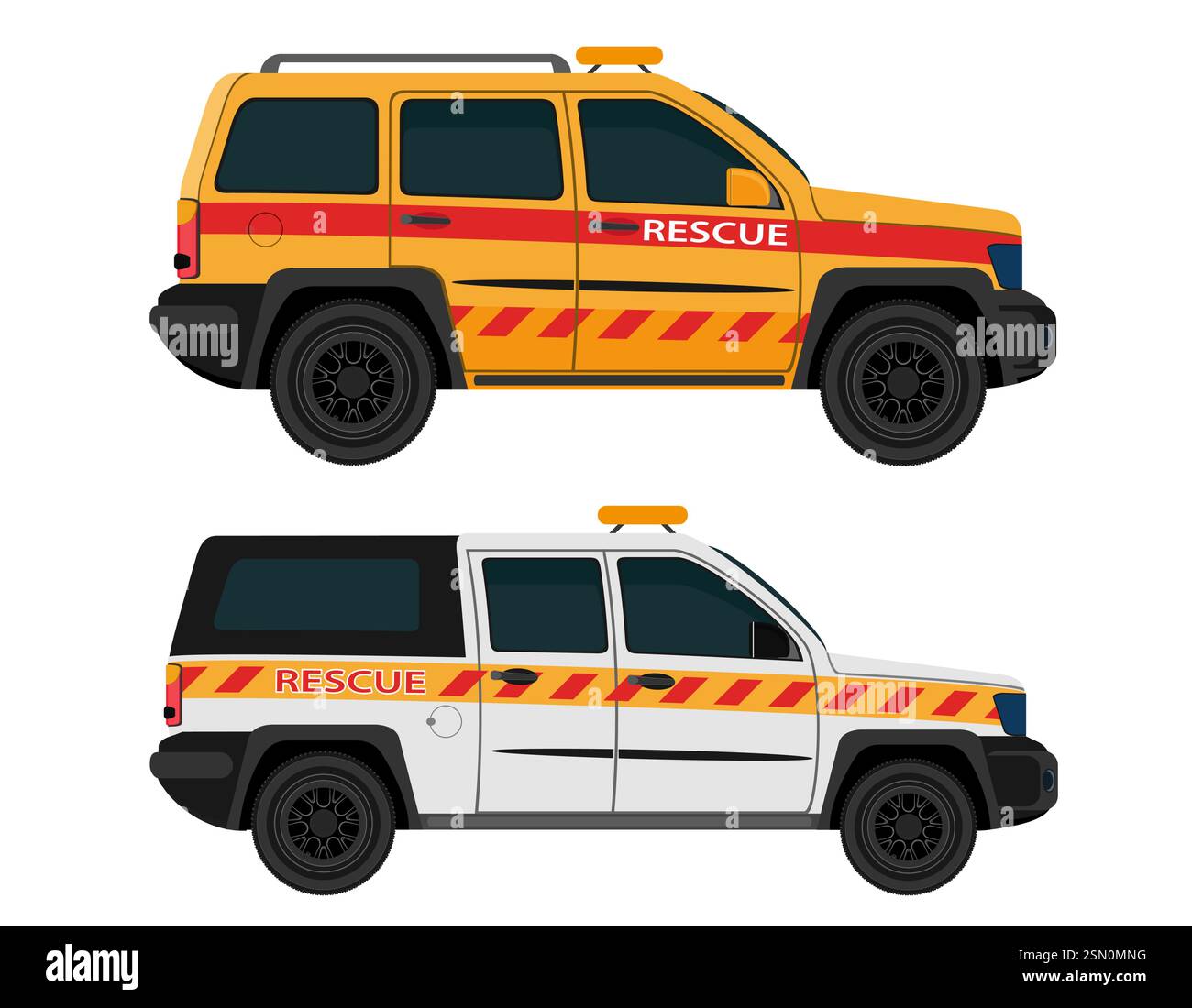 rescue lifeguard car vehicle flat style vector illustration isolated on ...