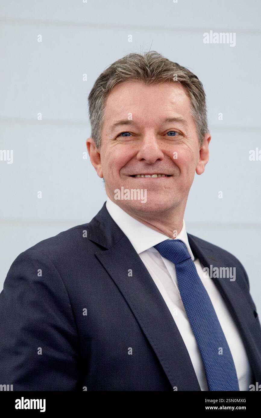 Brussels, Belgium. 13th Feb, 2025. KBC Group CEO Johan Thijs poses for ...