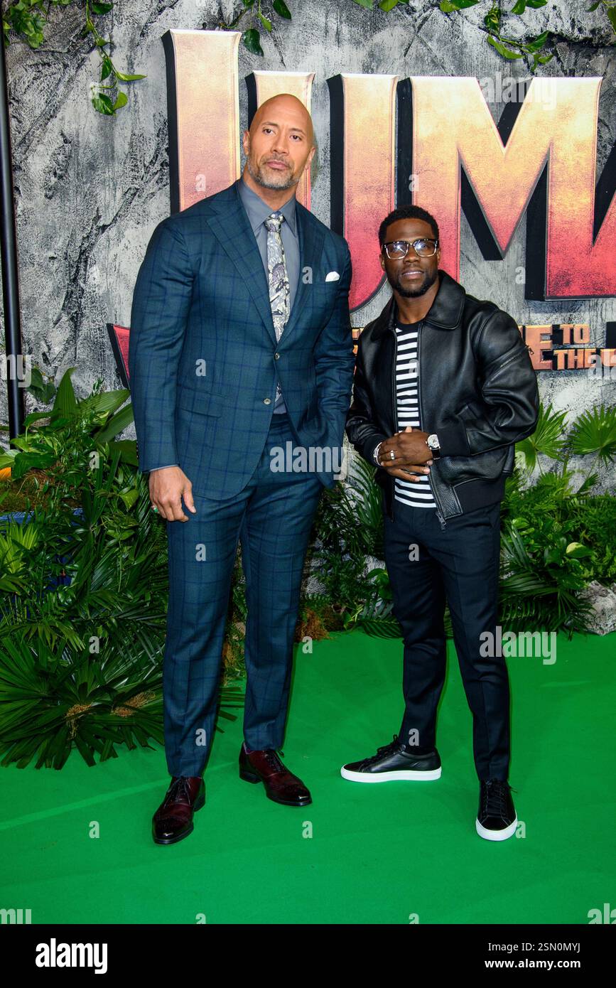 Dwayne Johnson and Kevin Hart attend the 'Jumanji: Welcome To The ...
