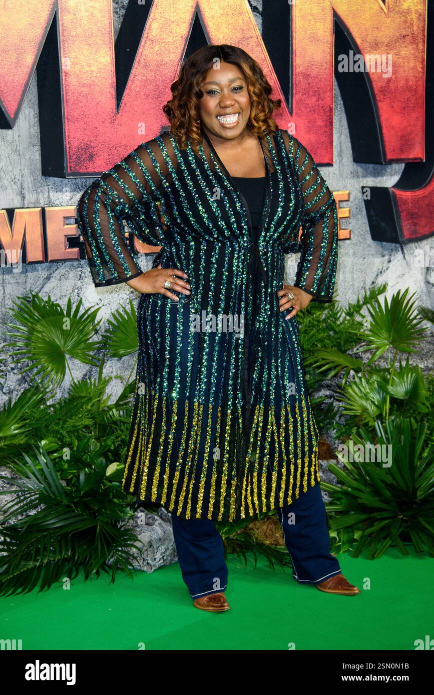Chizzy Akudolu attends the 'Jumanji: Welcome To The Jungle UK premiere at the Vue West End on ...