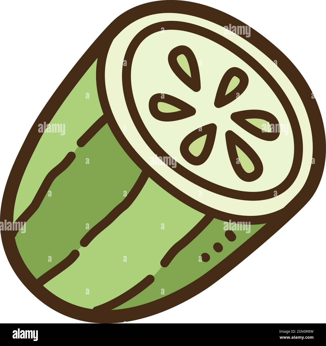 Cucumber vector doodle illustration and graphic. Part of summer ...