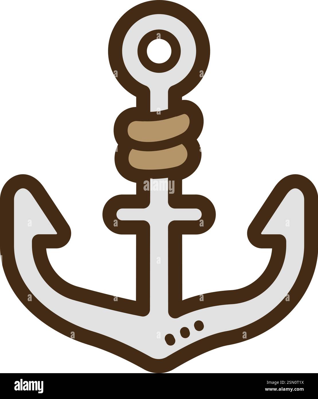 Vector line drawing anchor Cut Out Stock Images & Pictures - Alamy