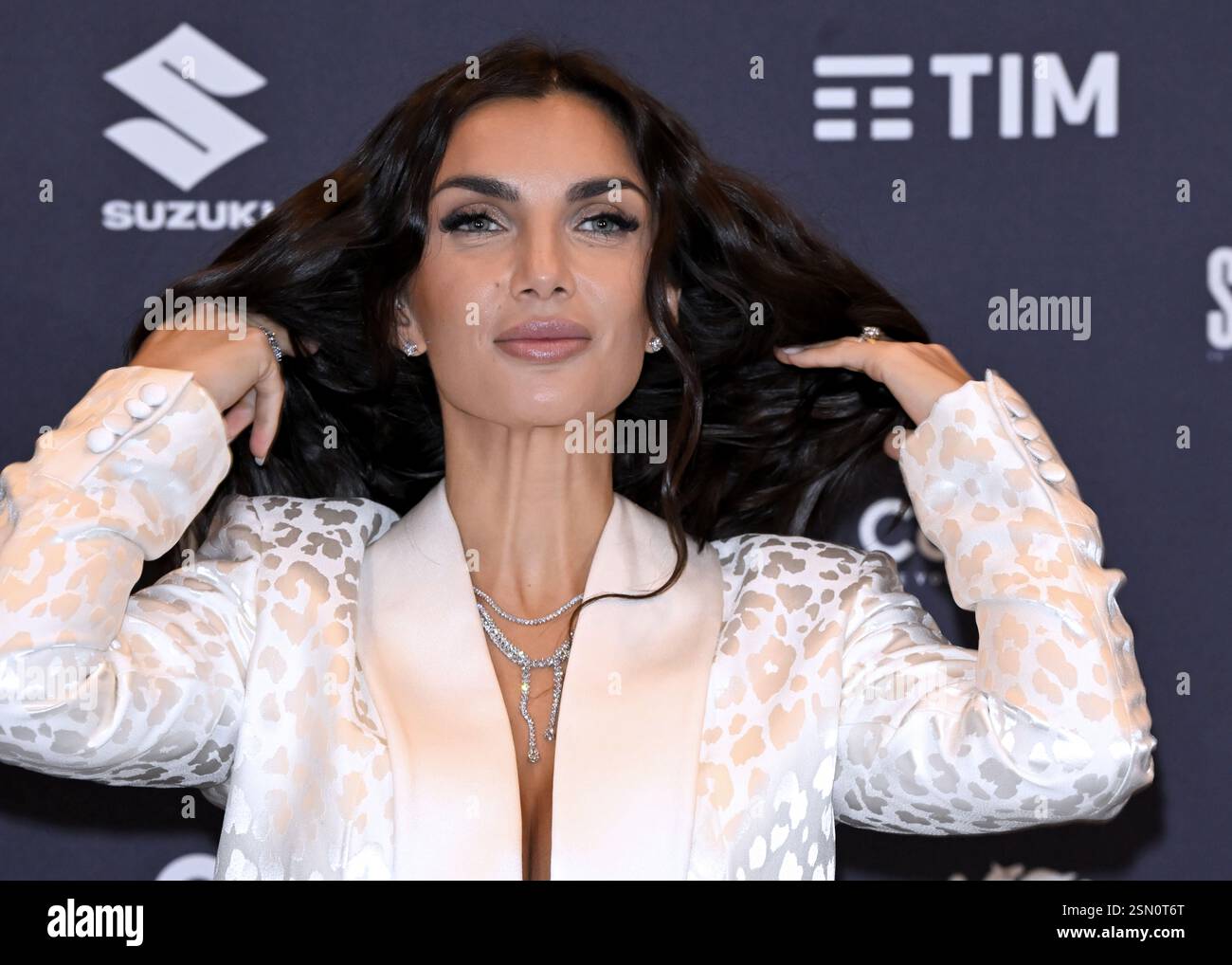 Sanremo, Italy. 13th Feb, 2025. Photocall Rai 1 Organization - Elettra ...