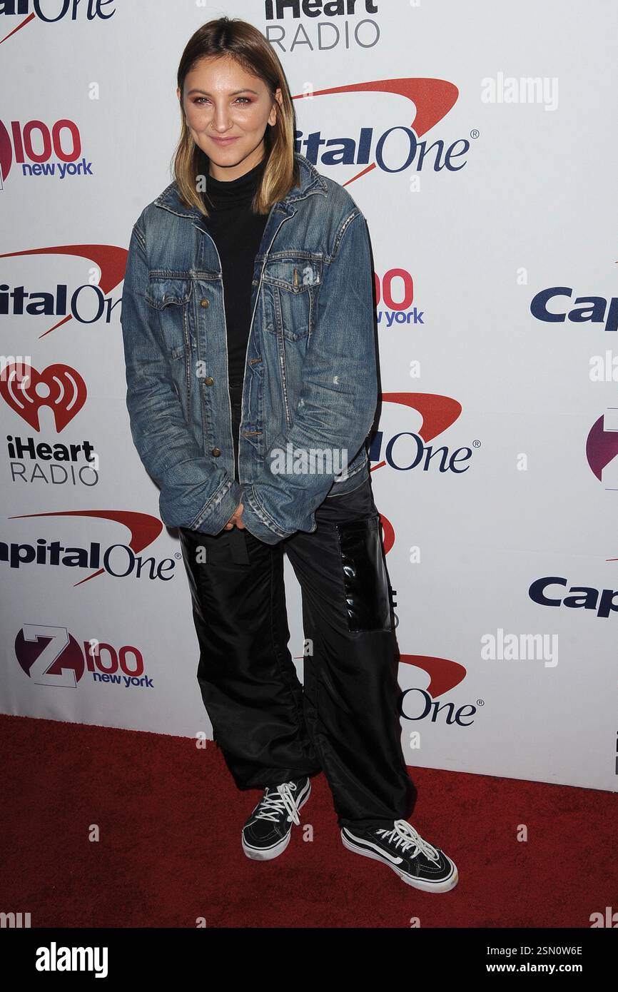 Julia Michaels attending Z100's iHeartRadio Jingle Ball 2017 press room red carpet on December 8 ...