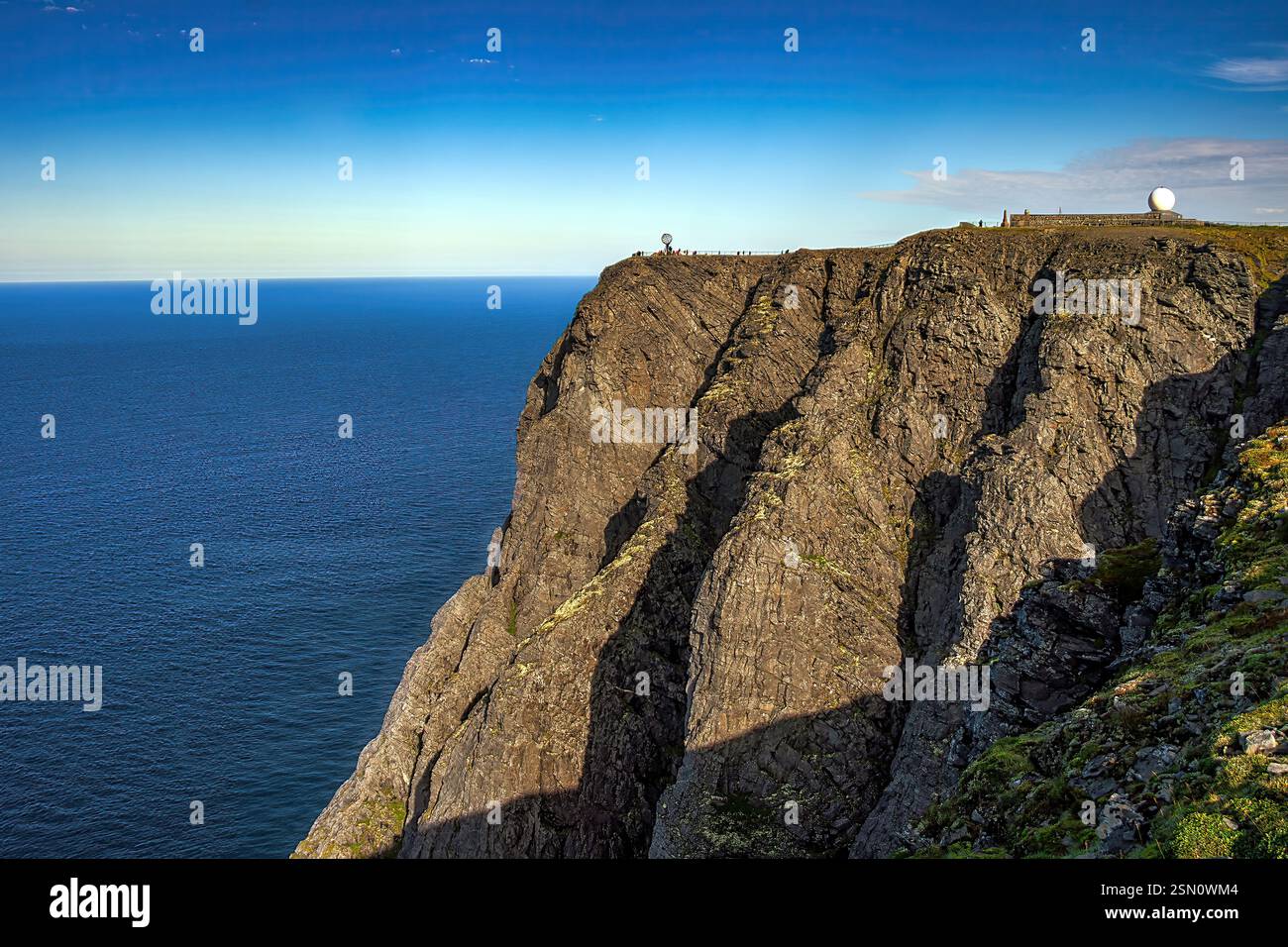 Impressive view of the North Cape cliff overlooking the Barents Sea in ...