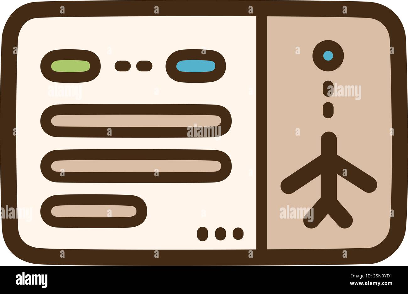 Airplane ticket vector Stock Vector Images - Alamy