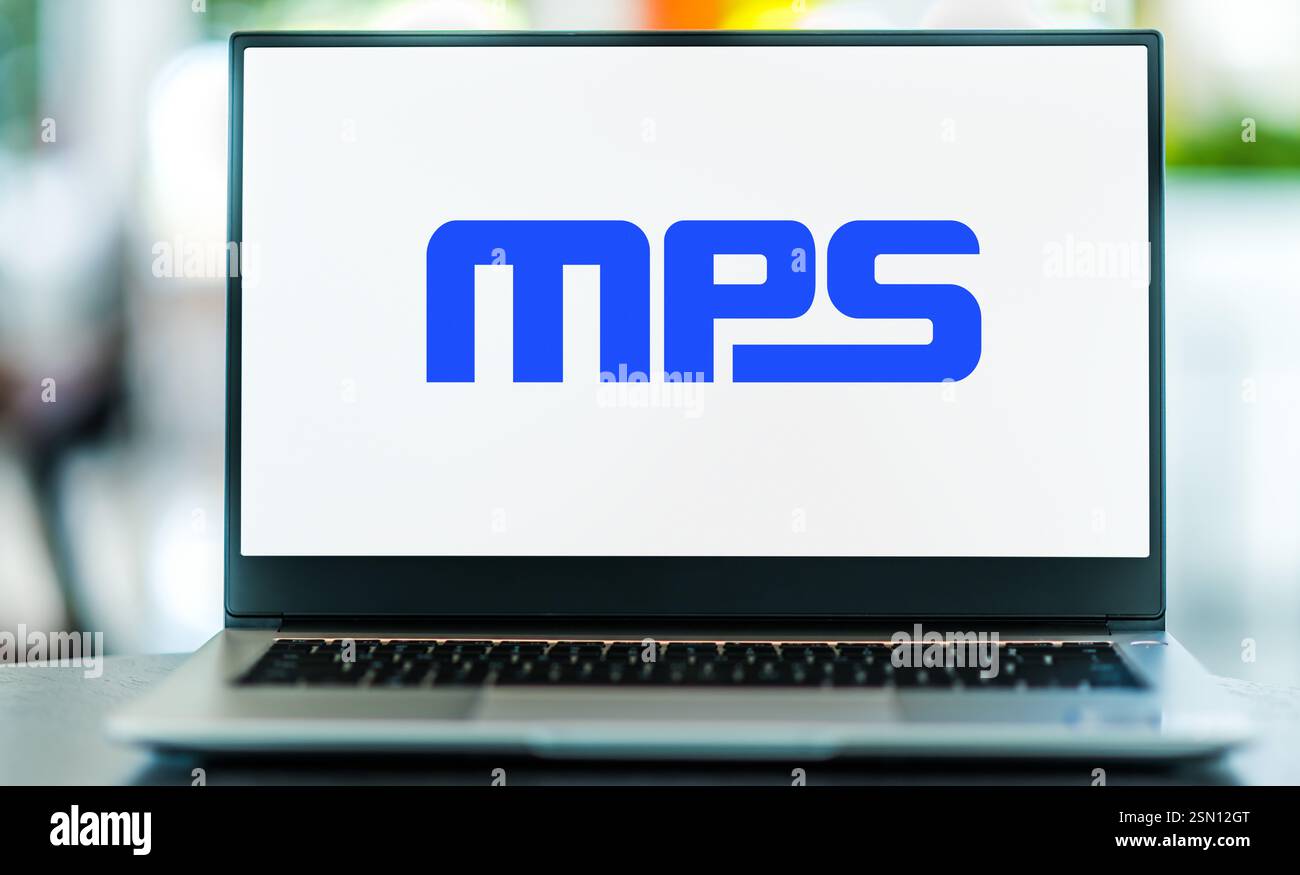 POZNAN, POL - DEC 19, 2024: Laptop computer displaying logo of ...