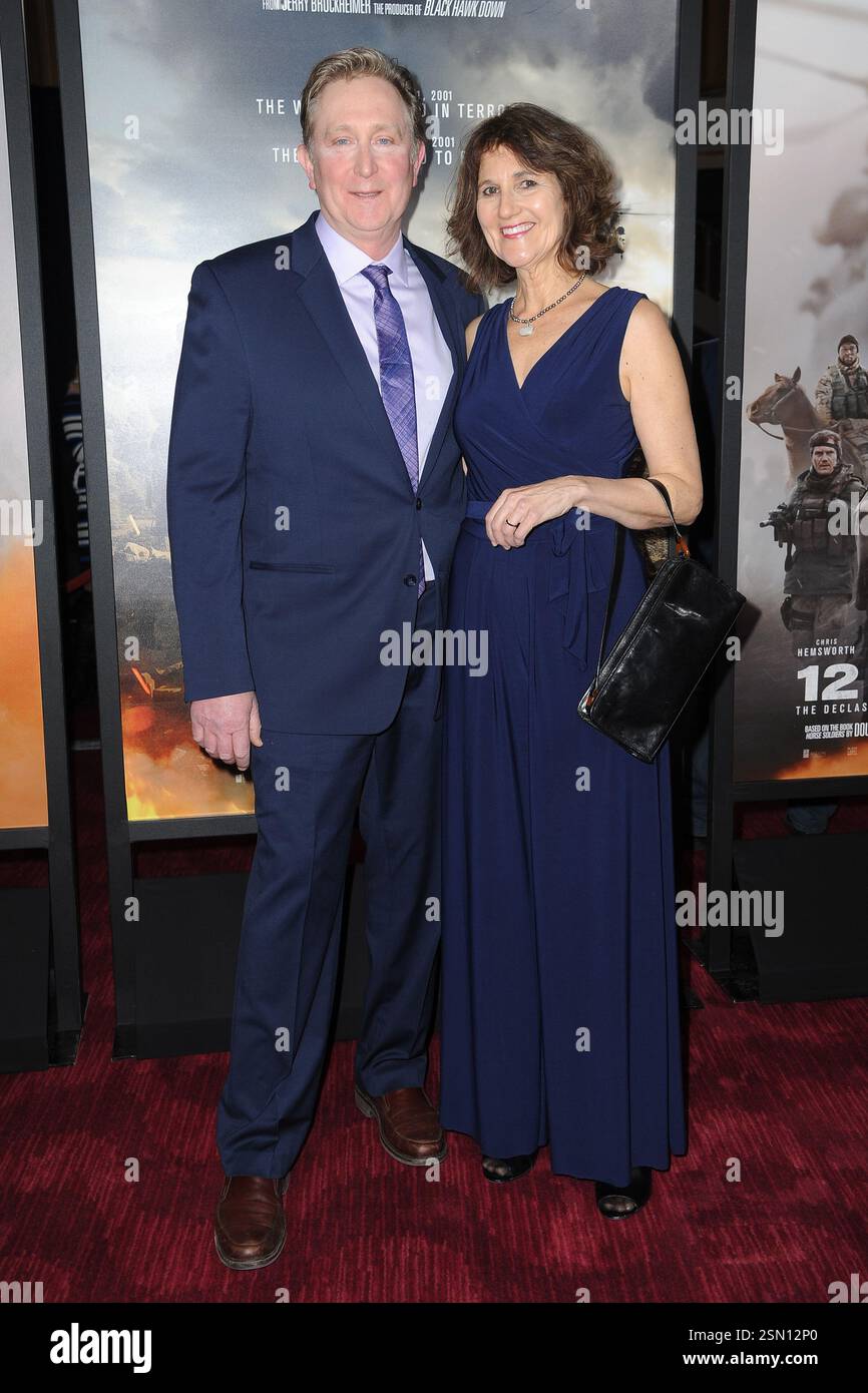 Doug Stanton (Author) with wife attending the '12 Strong' film premiere ...