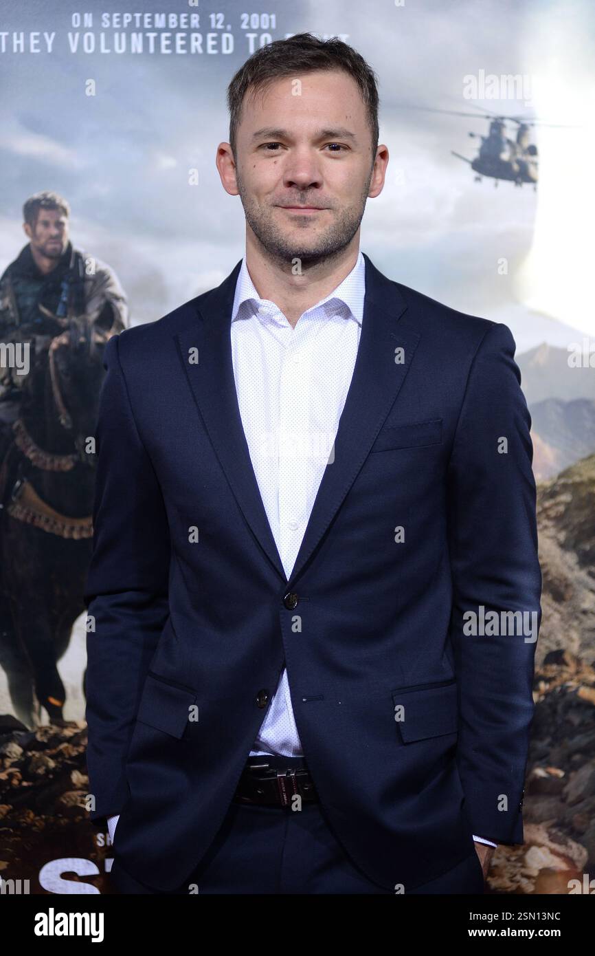 Austin Hebert attending the '12 Strong' film premiere at the Jazz at ...