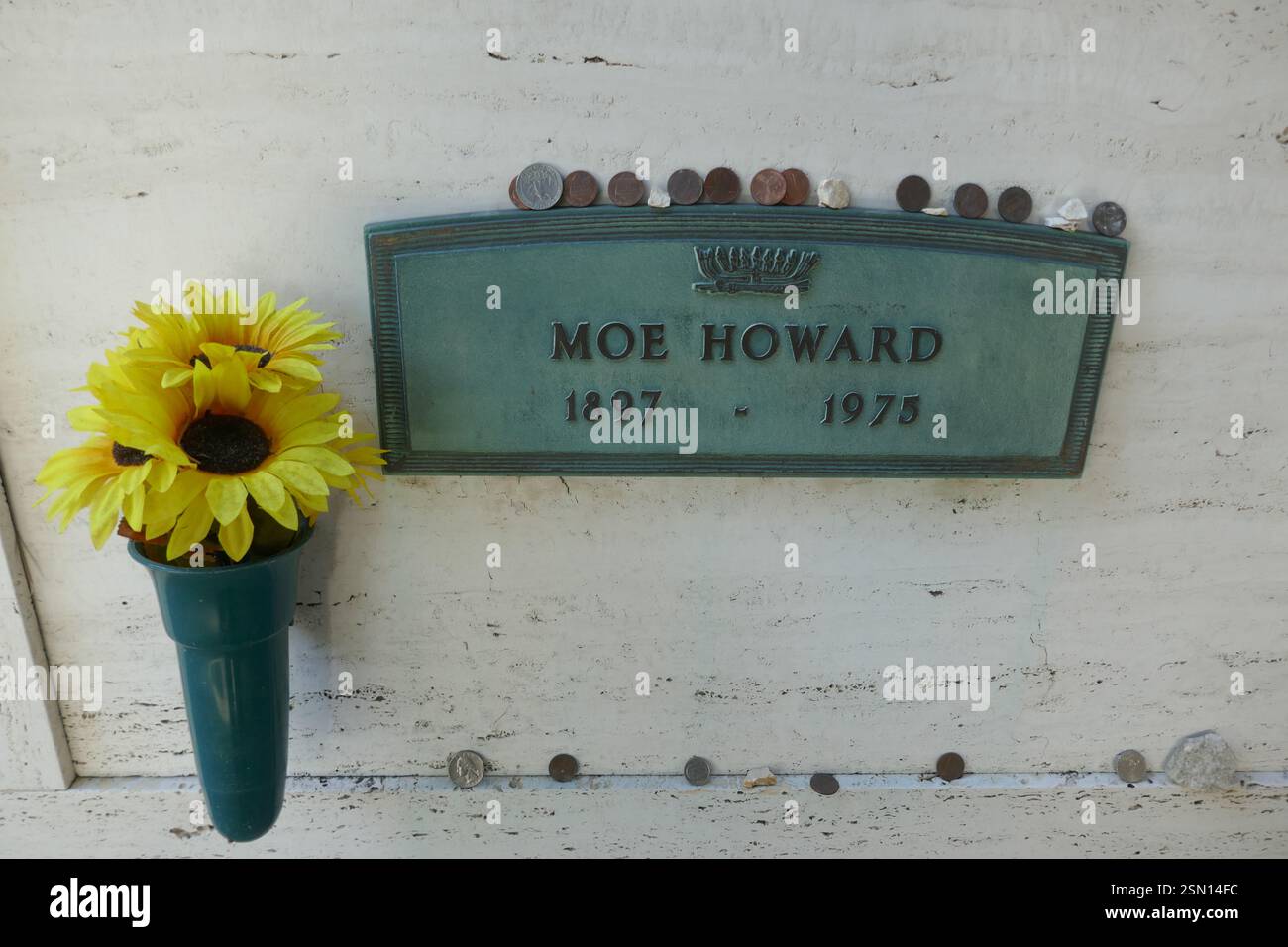 Culver City, California, USA 11th February 2025 Comedian Moe Howard Grave at Hillside Memorial ...