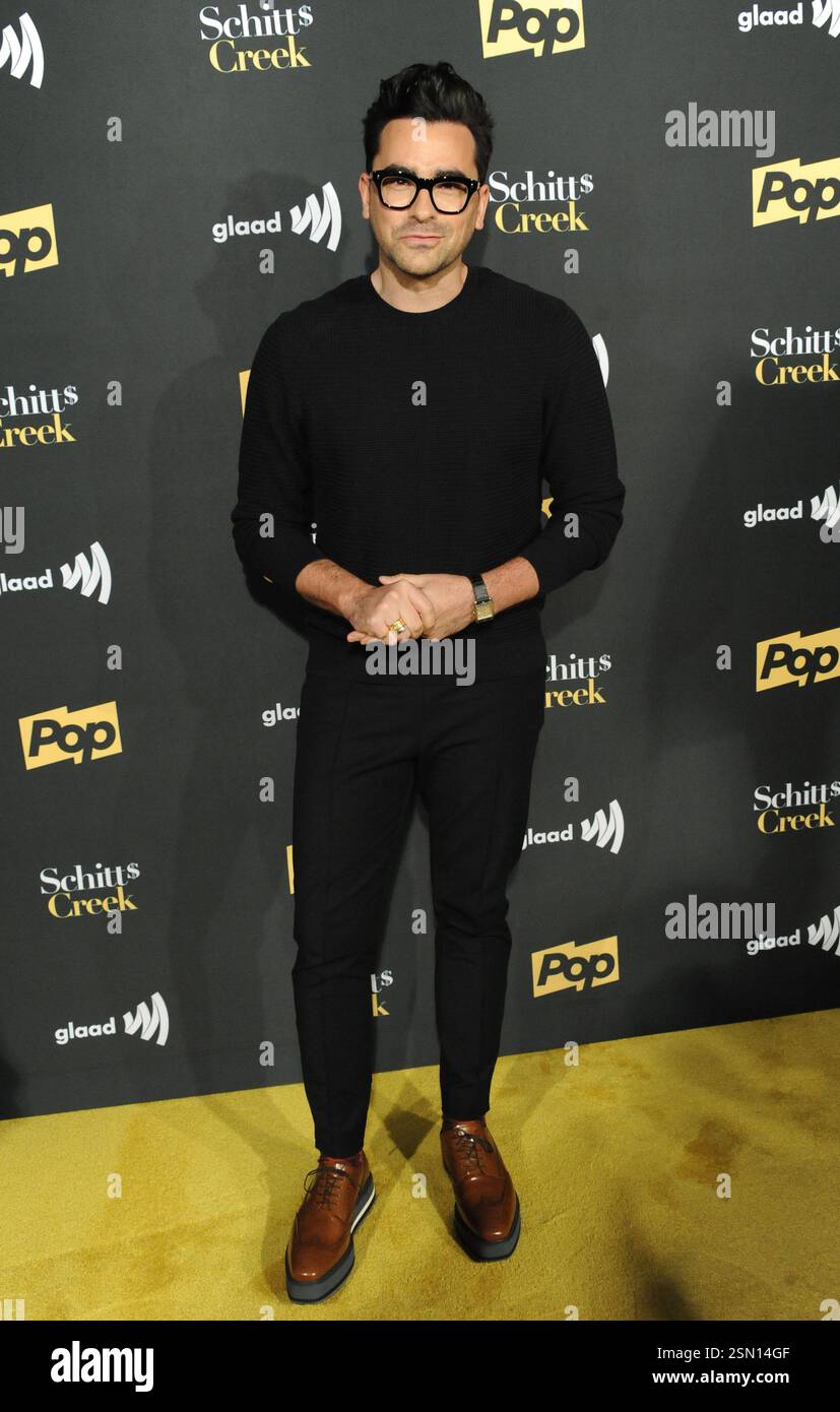 Daniel Levy arriving at the premiere of Pop TV's 'Schitt's Creek ...