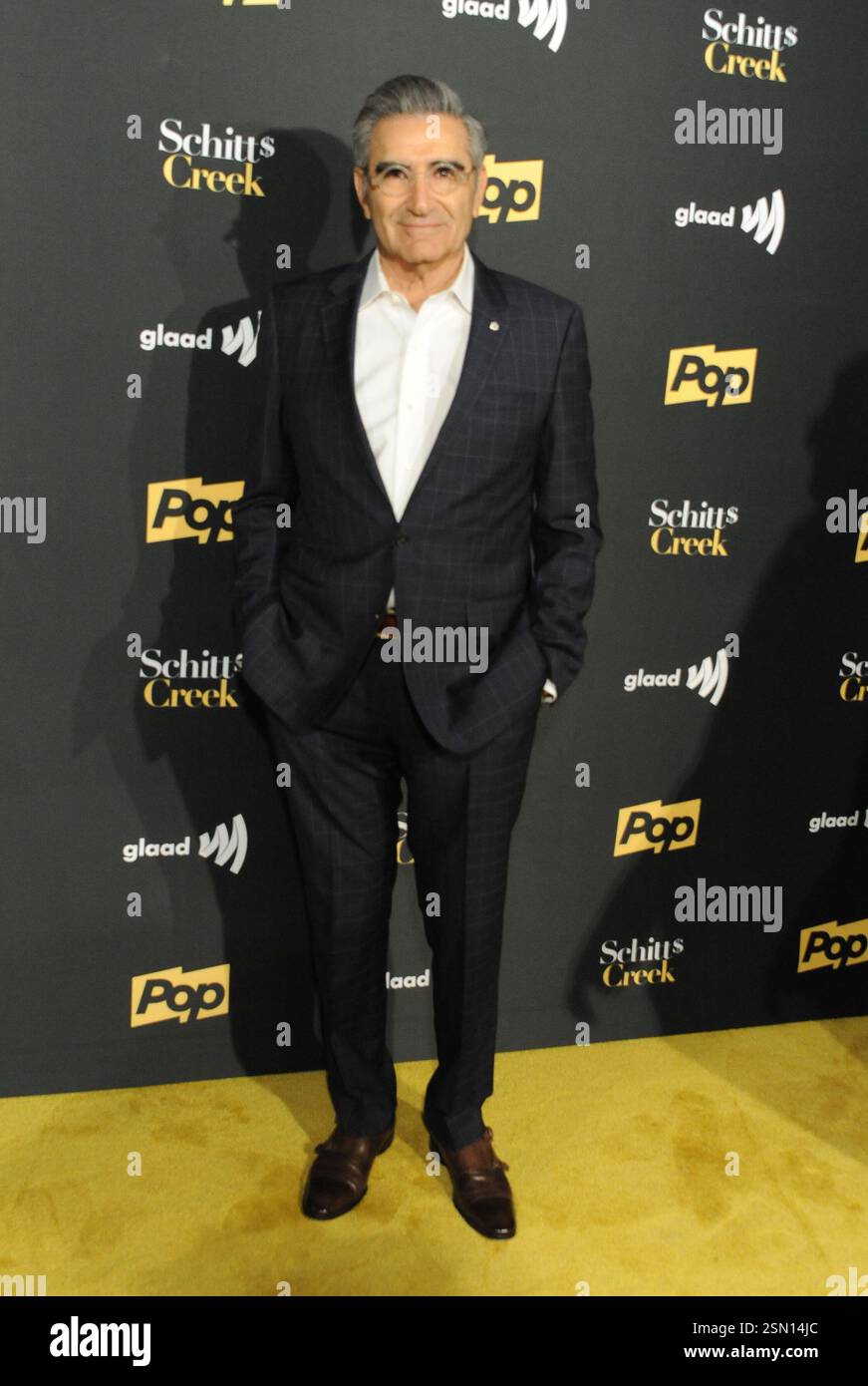 Eugene Levy arriving at the premiere of Pop TV's 'Schitt's Creek ...