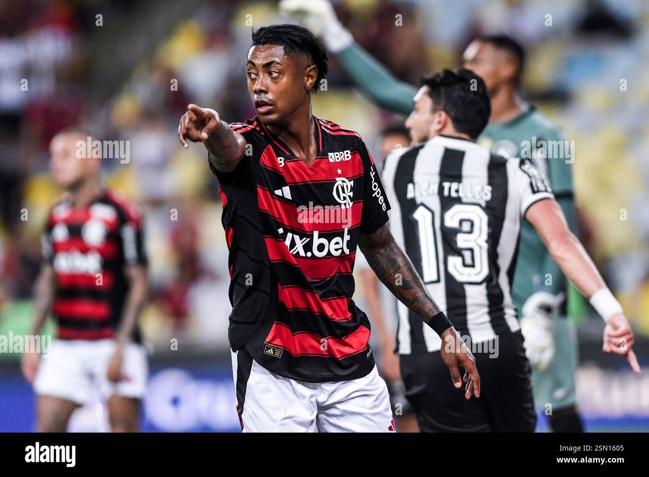 Rio, Brazil - february 12 2025: Bruno Henrique player in match between ...
