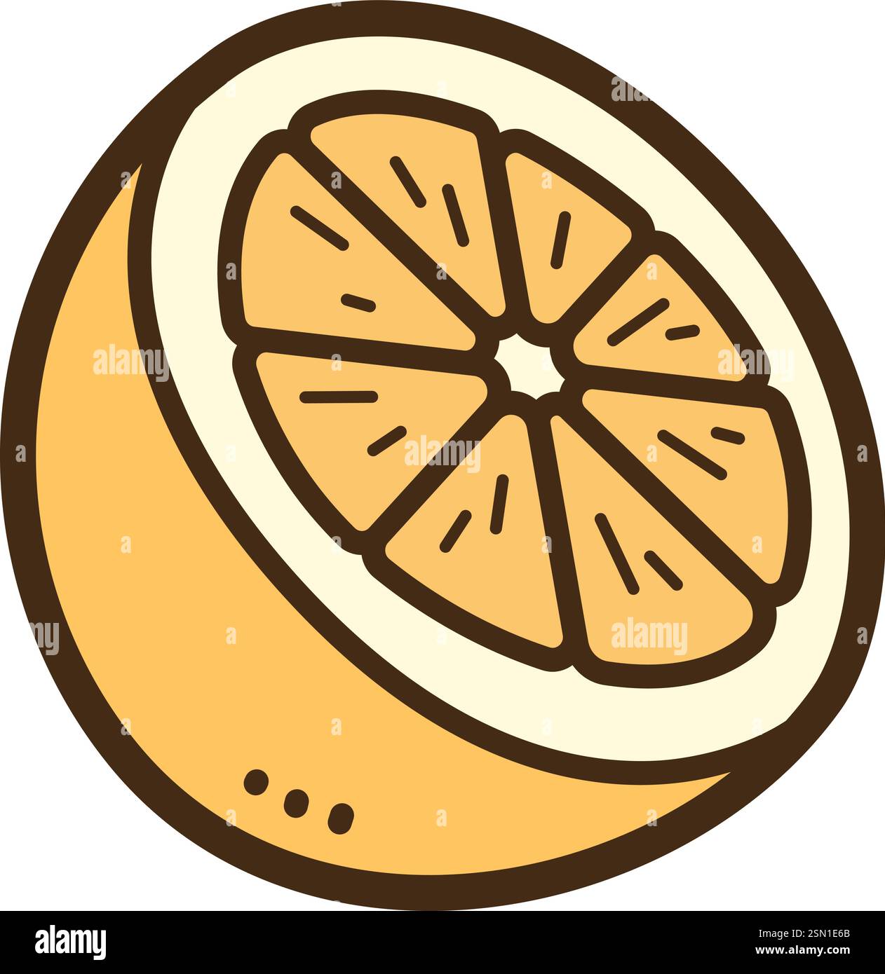 Fresh lemon vector doodle illustration and graphic. Part of summer ...