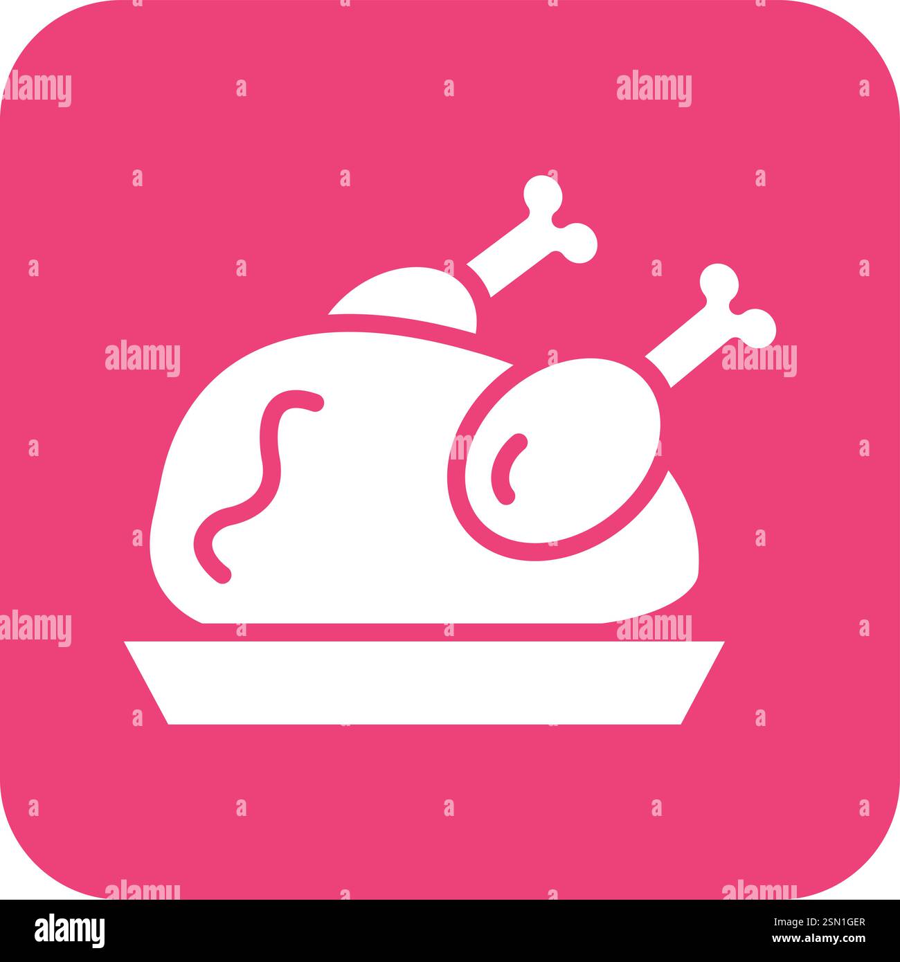 Cooked chicken Vector Icon Design Illustration Stock Vector Image & Art ...