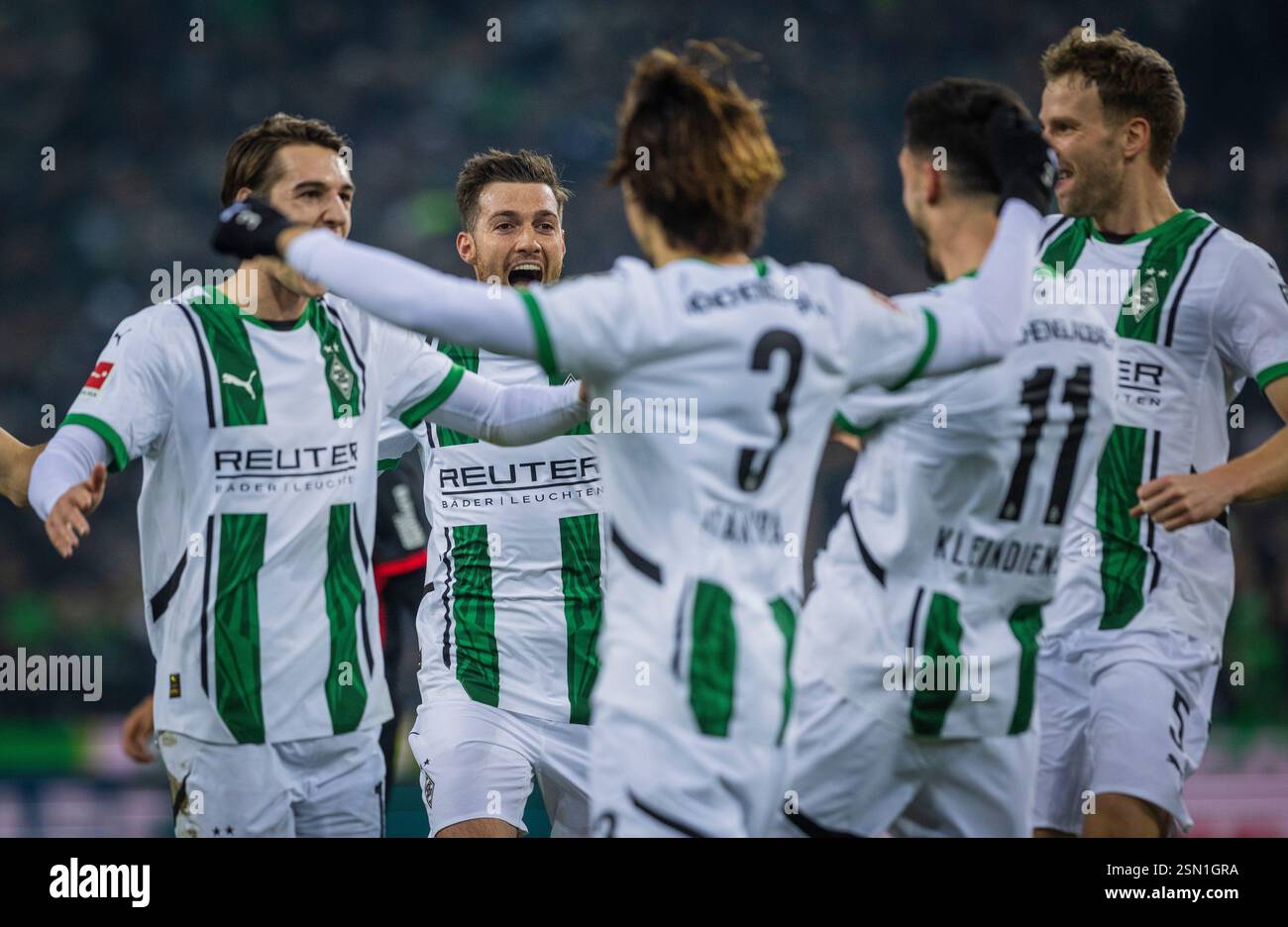Moenchengladbach, Germany. 08th Feb 2025. Torjubel: Florian Neuhaus ...