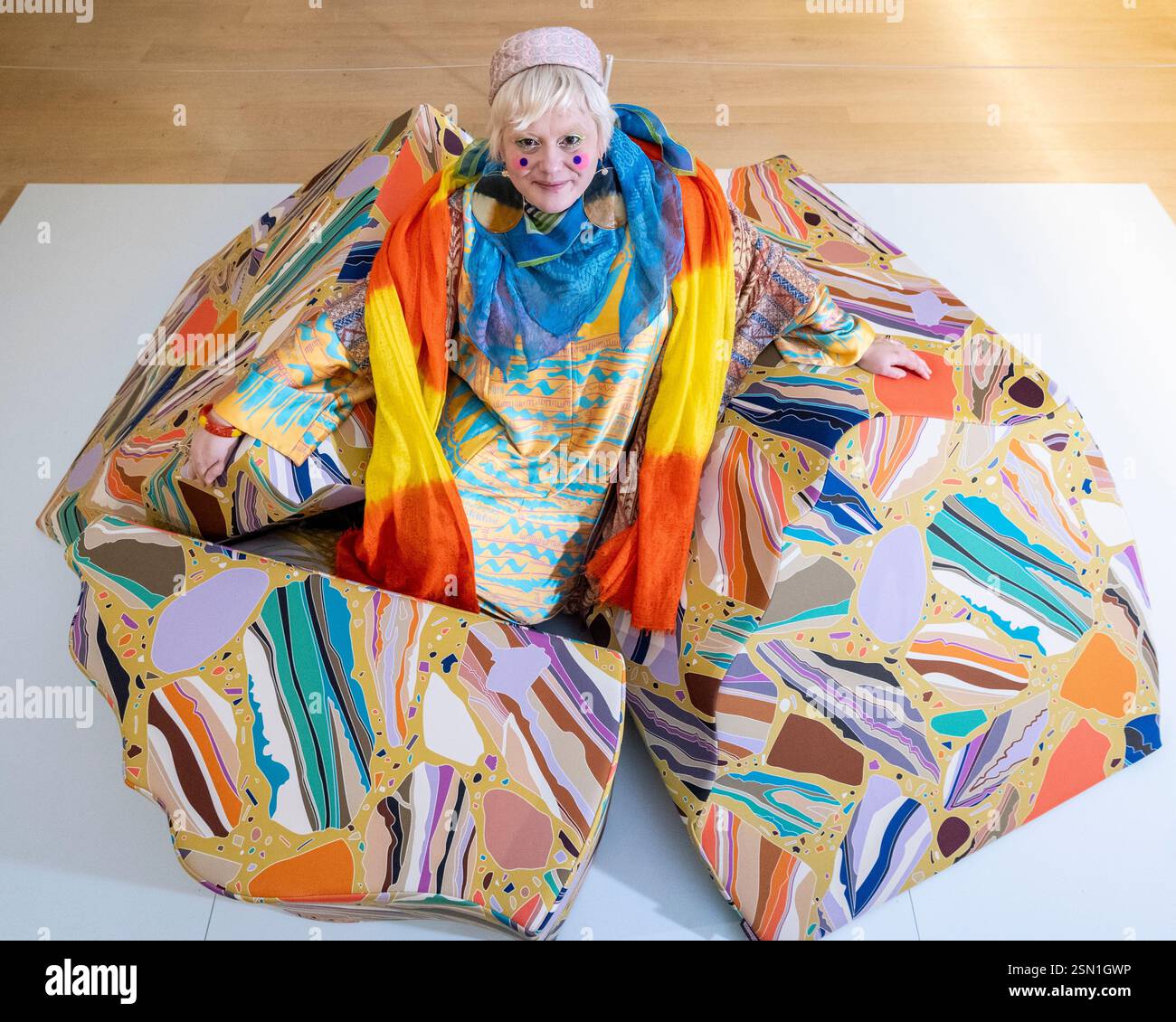 London, UK. 13 February 2025. Bethan Laura Wood with her ‘Terrazzo ...