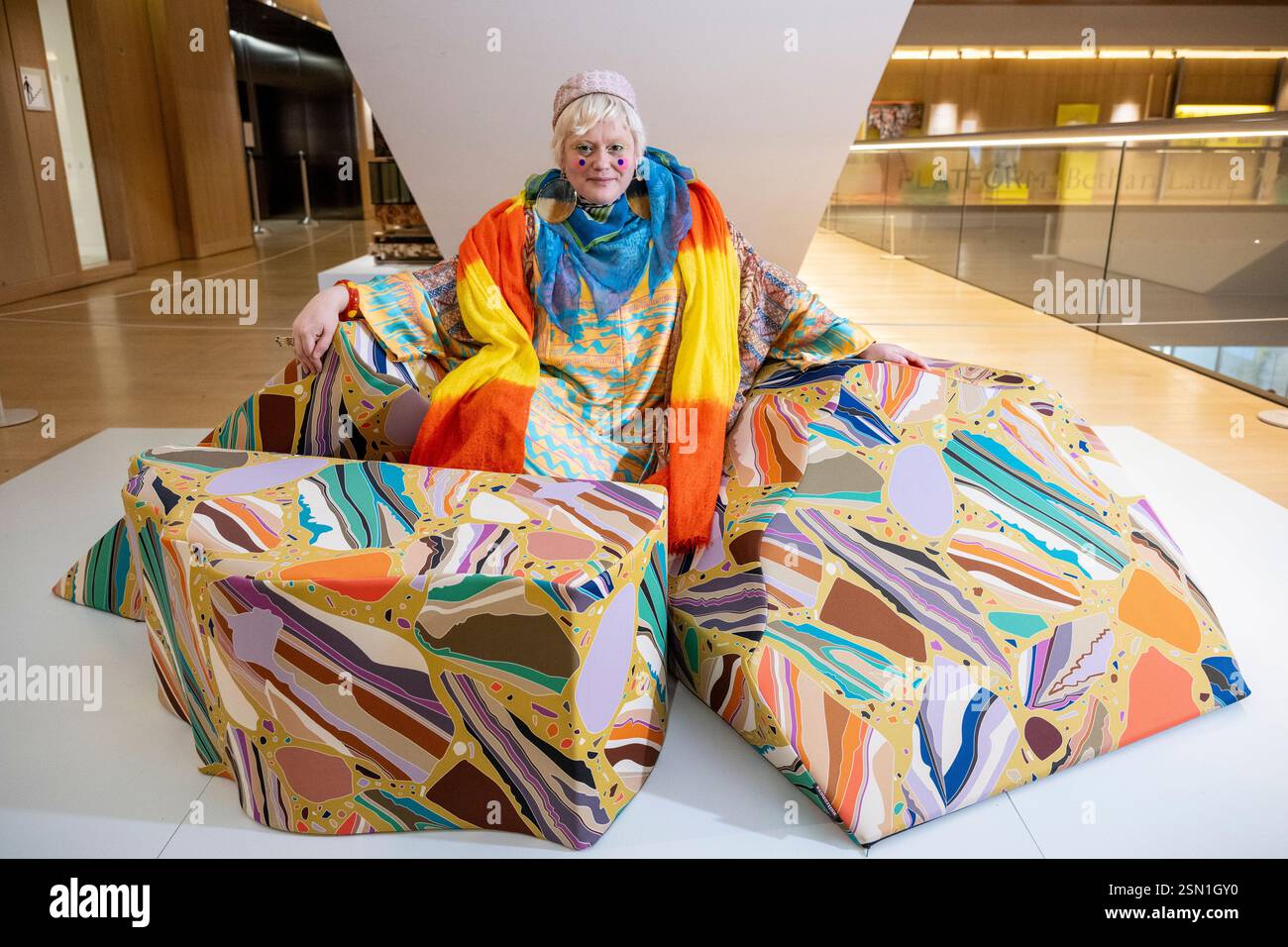 London, UK. 13 February 2025. Bethan Laura Wood with her ‘Terrazzo ...