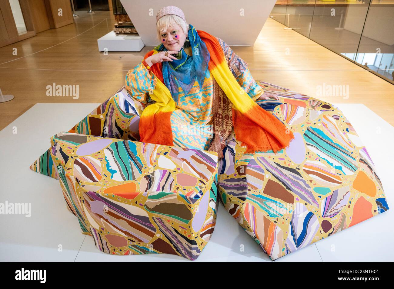London, UK. 13 February 2025. Bethan Laura Wood with her ‘Terrazzo ...