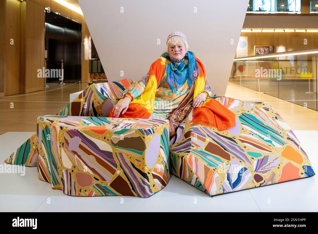 London, UK. 13 February 2025. Bethan Laura Wood with her ‘Terrazzo ...