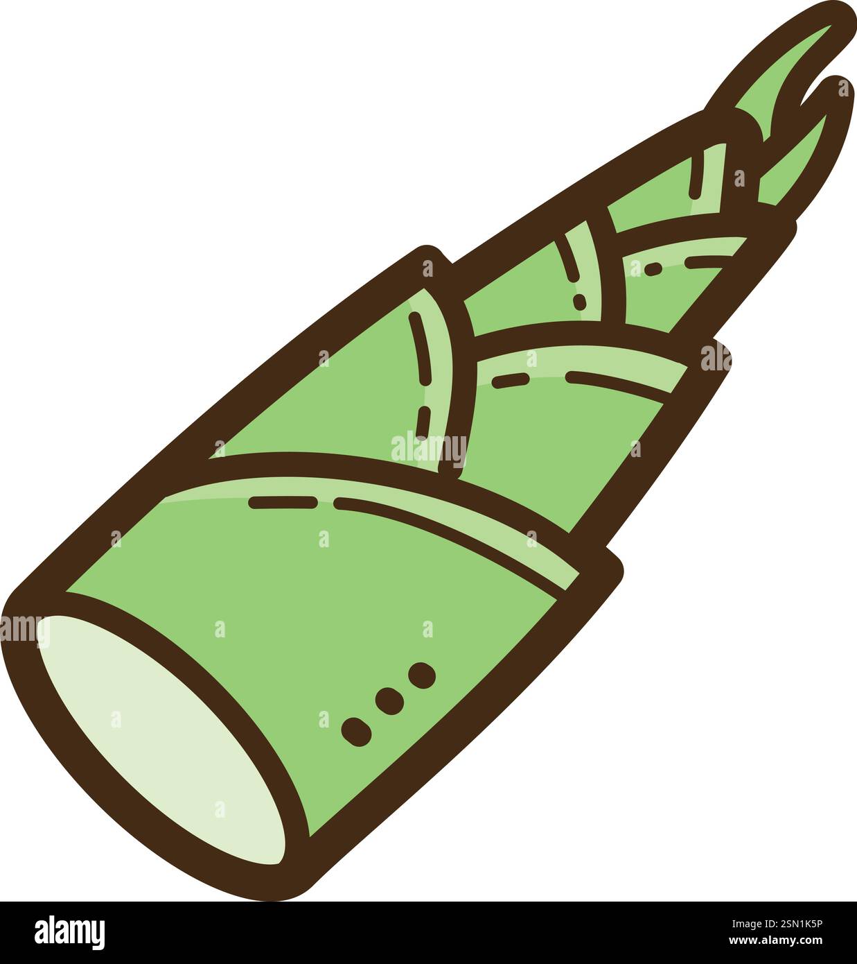 Bamboo shoot vector doodle illustration and graphic. Part of vegetables ...
