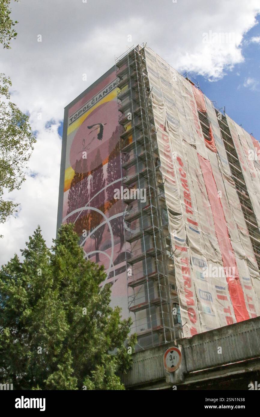 Communist-era Panelak apartment blocks in the Petrzalka neighbourhood ...