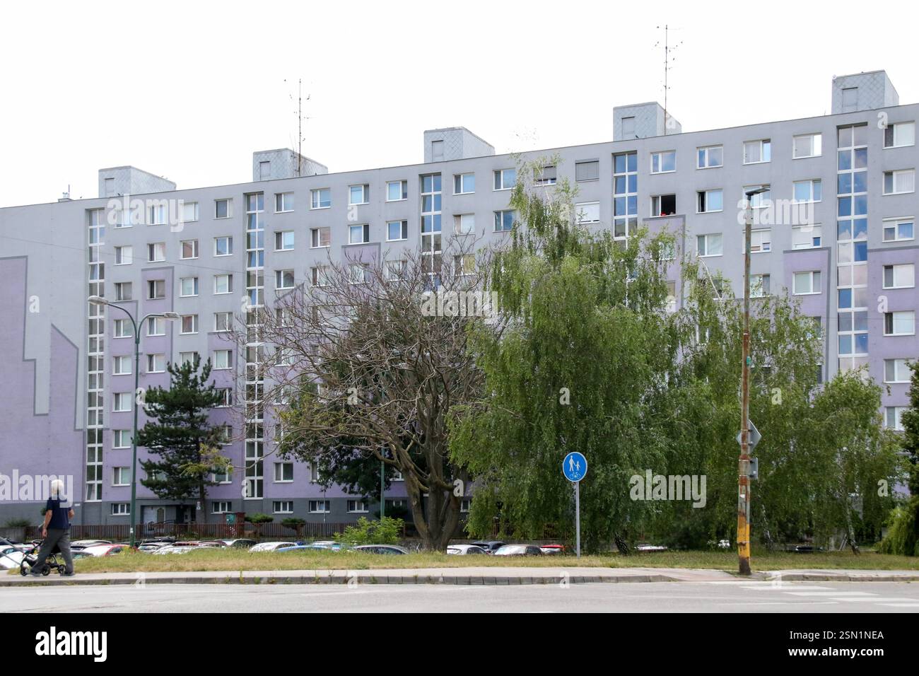 Communist-era Panelak apartment blocks in the Petrzalka neighbourhood ...