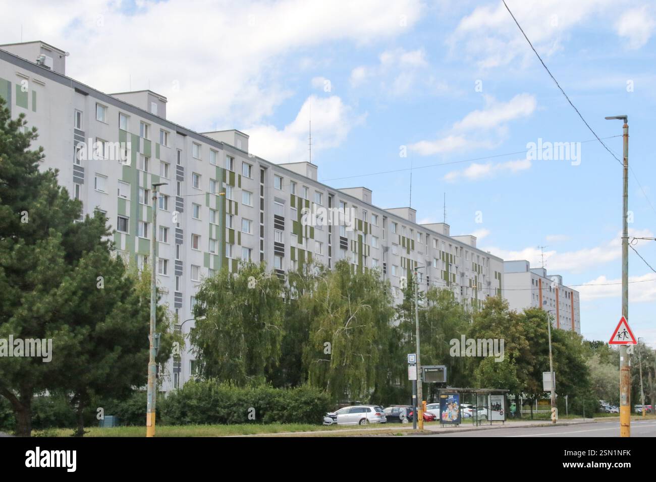 Communist-era Panelak apartment blocks in the Petrzalka neighbourhood ...
