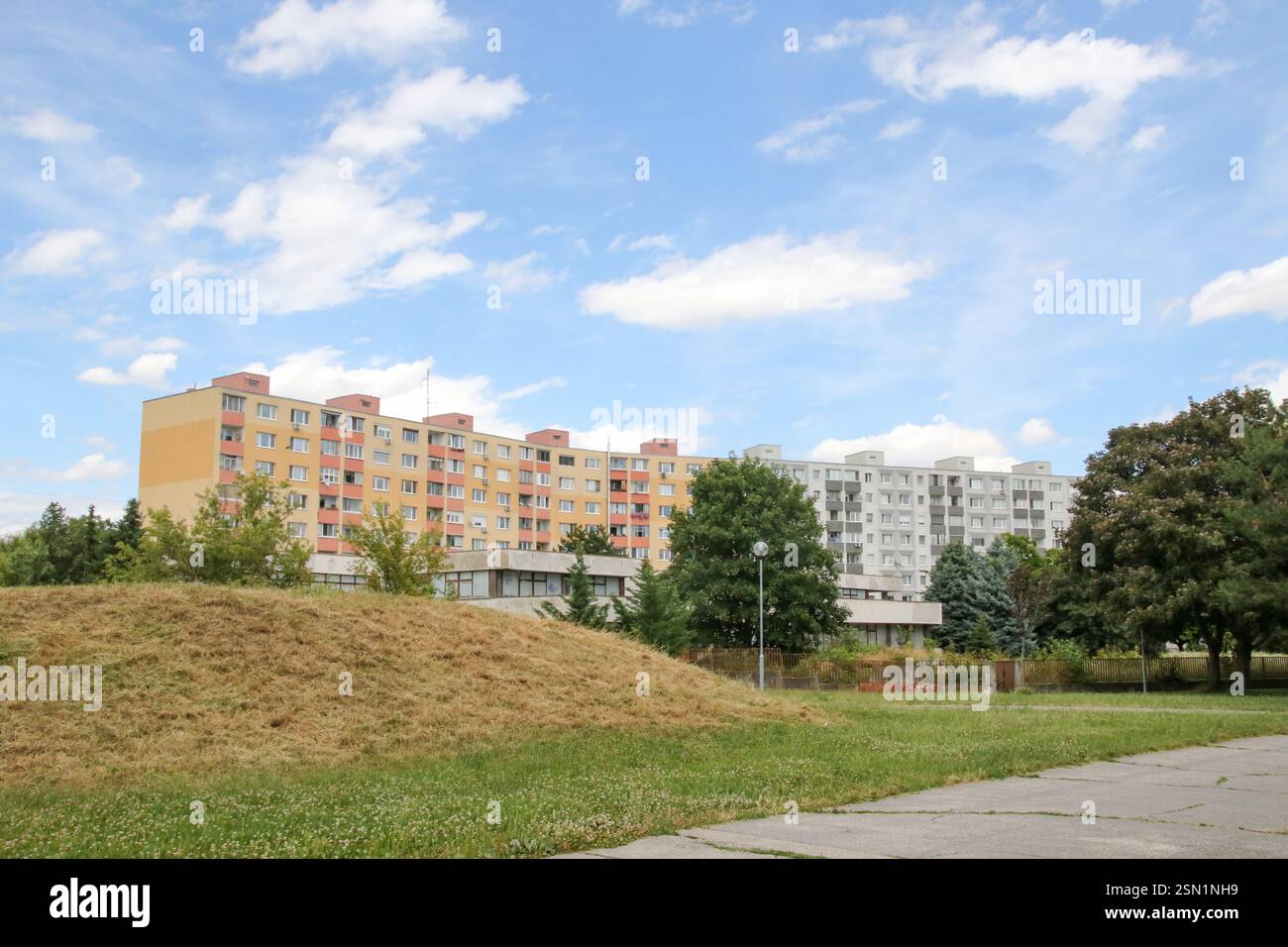 Communist-era Panelak apartment blocks in the Petrzalka neighbourhood ...
