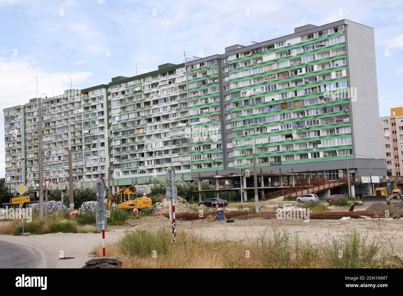 Communist-era Panelak apartment blocks in the Petrzalka neighbourhood ...