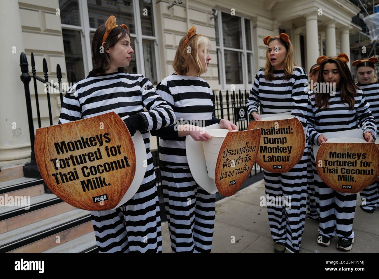 RECORD DATE NOT STATED PETA Monkey Protest in London Activists from ...