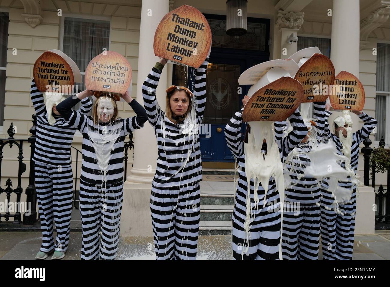 RECORD DATE NOT STATED PETA Monkey Protest in London Activists from ...