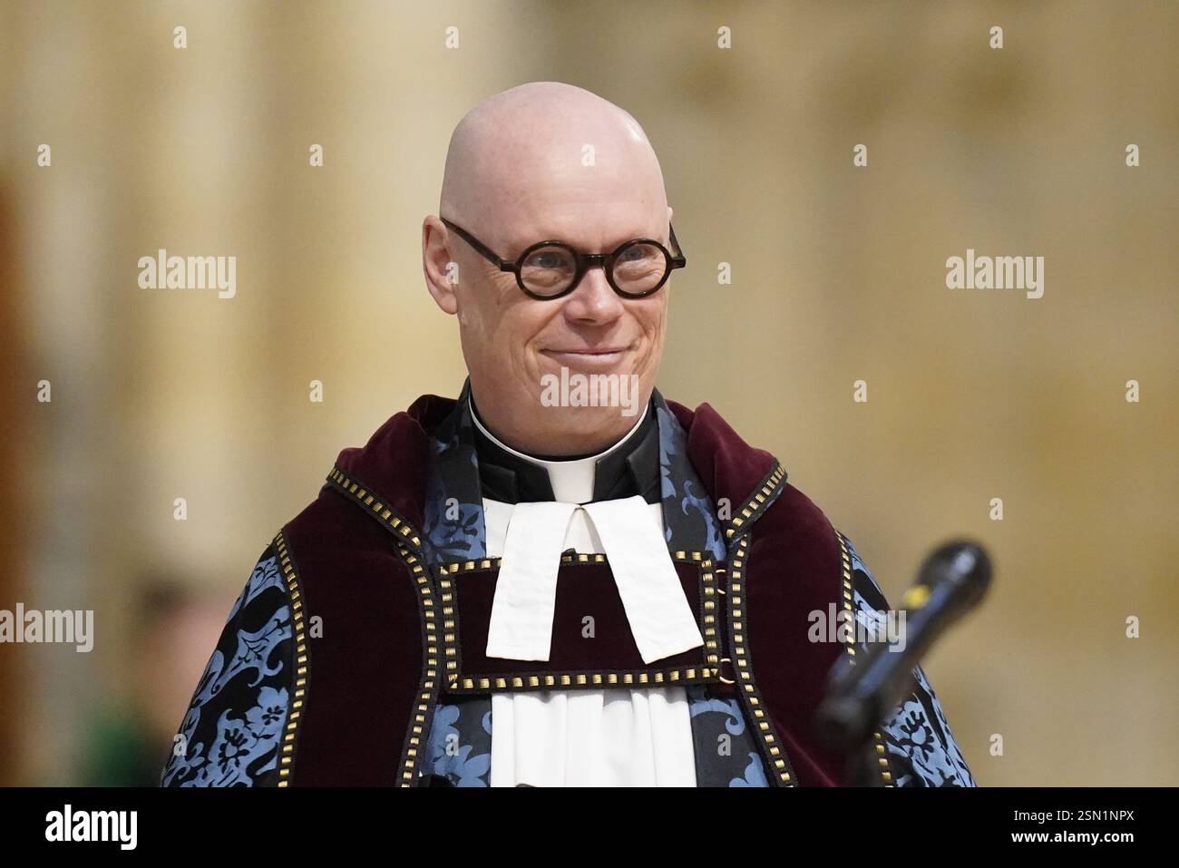 Revd Canon Timothy Goode during the funeral of Police constable Rosie ...