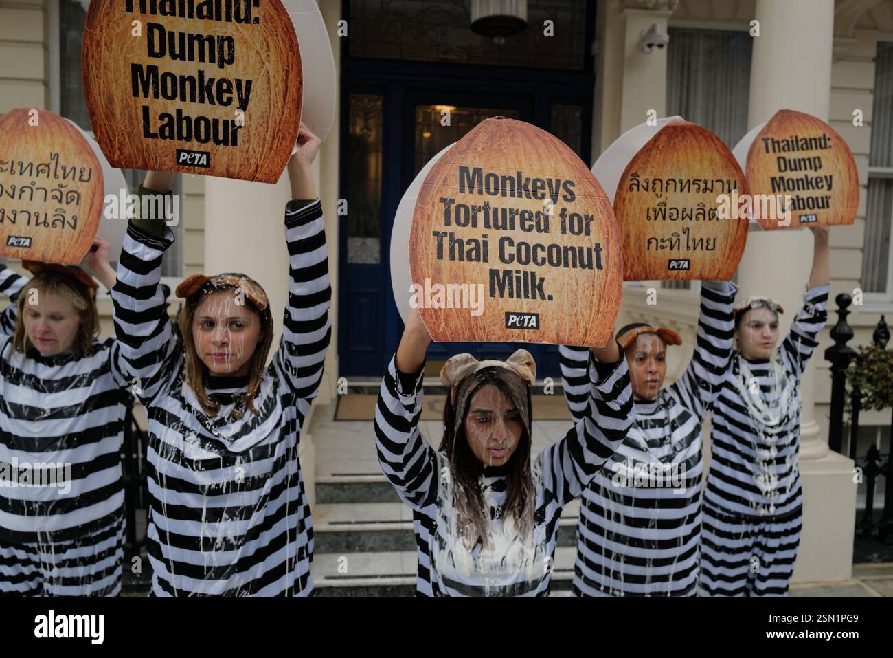 RECORD DATE NOT STATED PETA Monkey Protest in London Activists from ...