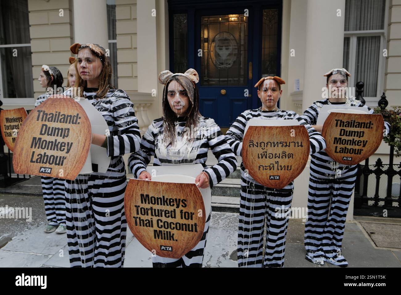 RECORD DATE NOT STATED PETA Monkey Protest in London Activists from ...