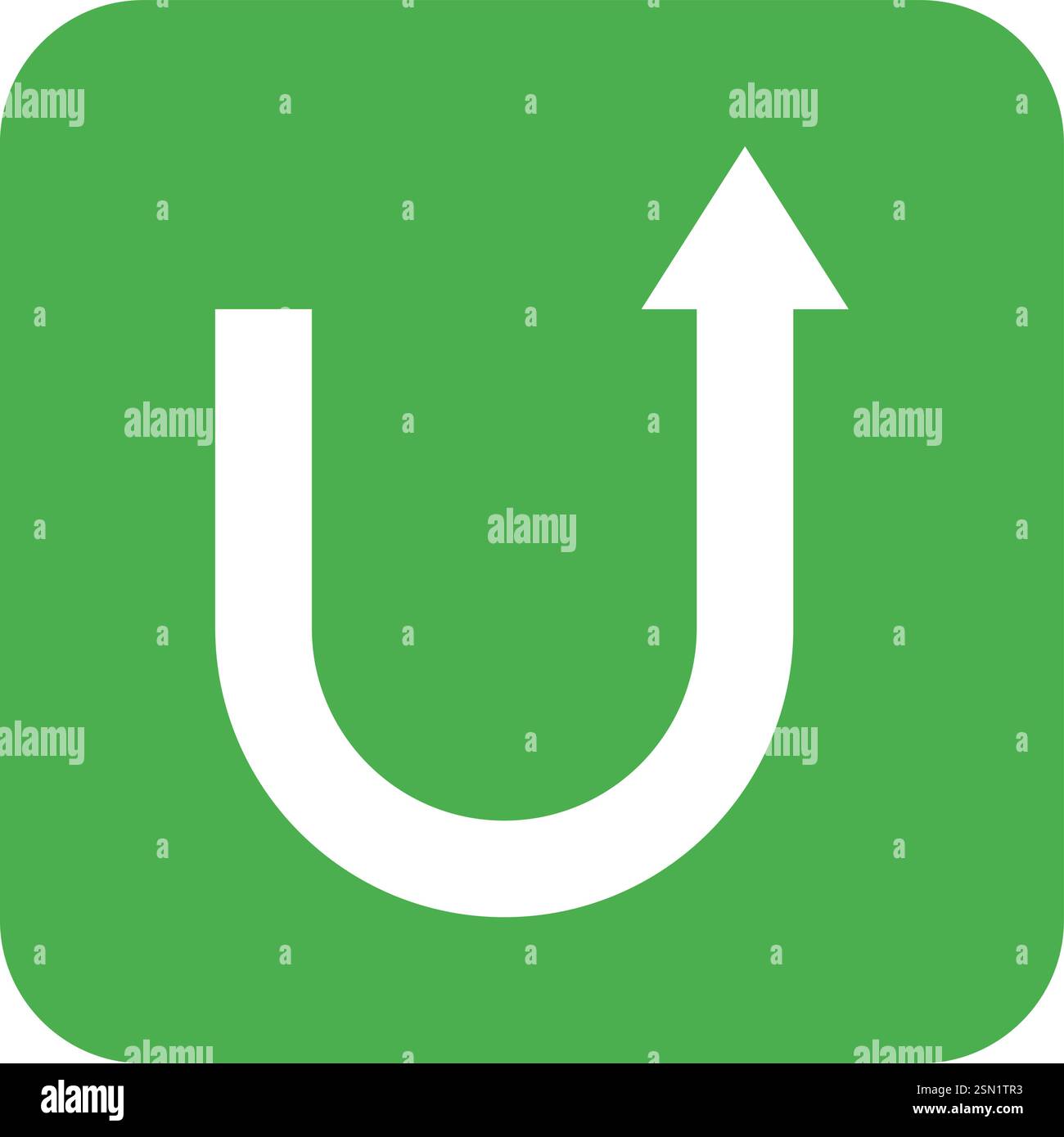 U turn Vector Icon Design Illustration Stock Vector Image & Art - Alamy