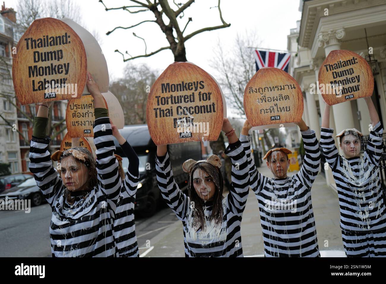 RECORD DATE NOT STATED PETA Monkey Protest in London Activists from ...