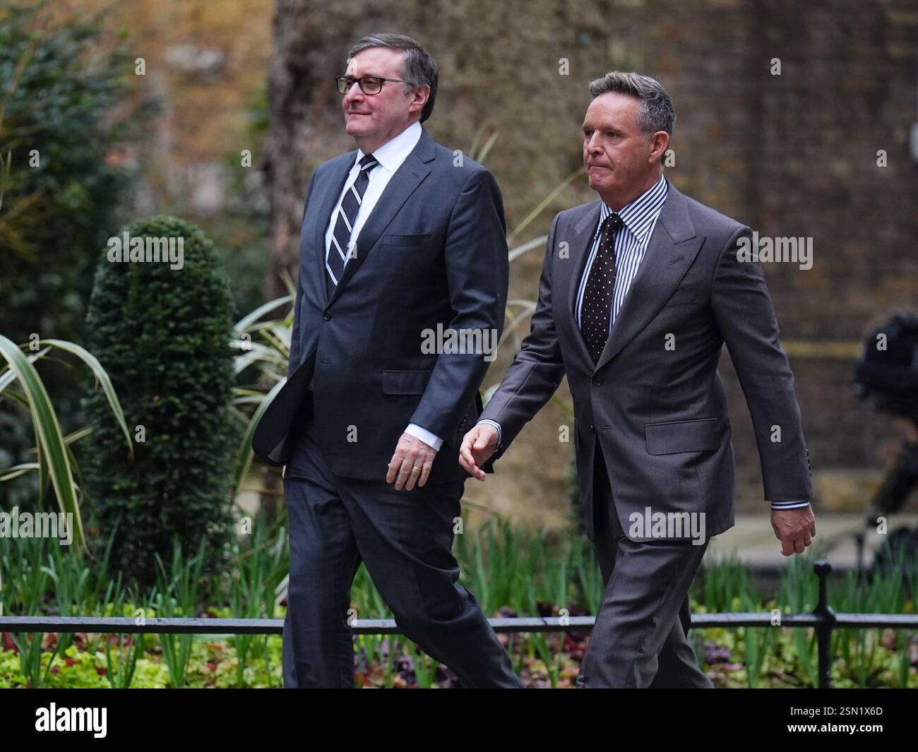 US Special Envoy to the UK, Mark Burnett (right), and Charges d ...