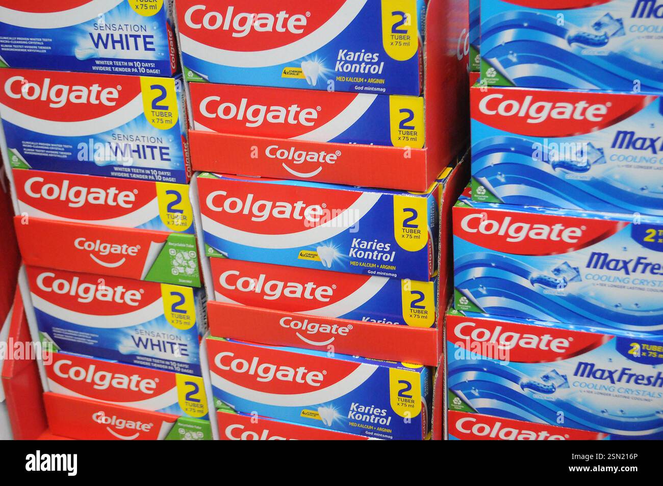 Copenhagen/ DenmarK/13 FEBRUARY 2025/ colgate tooth paste toothpaste ...