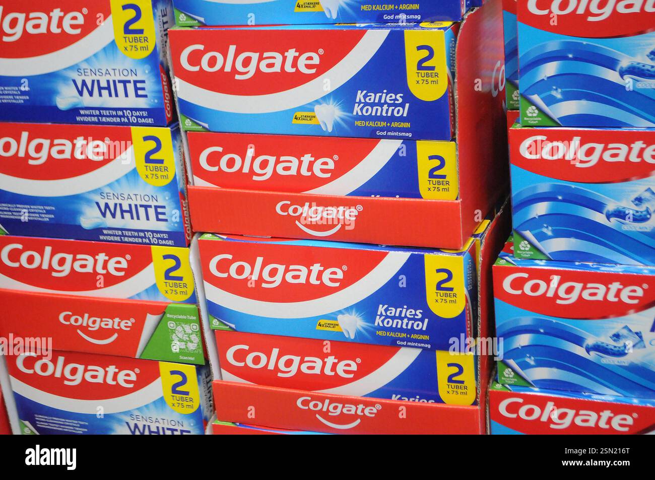 Copenhagen/ DenmarK/13 FEBRUARY 2025/ colgate tooth paste toothpaste ...