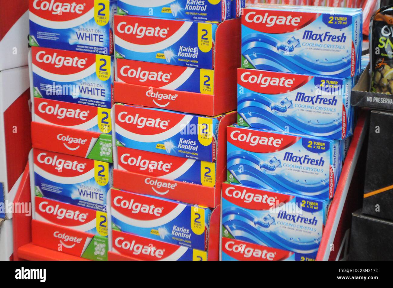 Copenhagen/ DenmarK/13 FEBRUARY 2025/ colgate tooth paste toothpaste ...