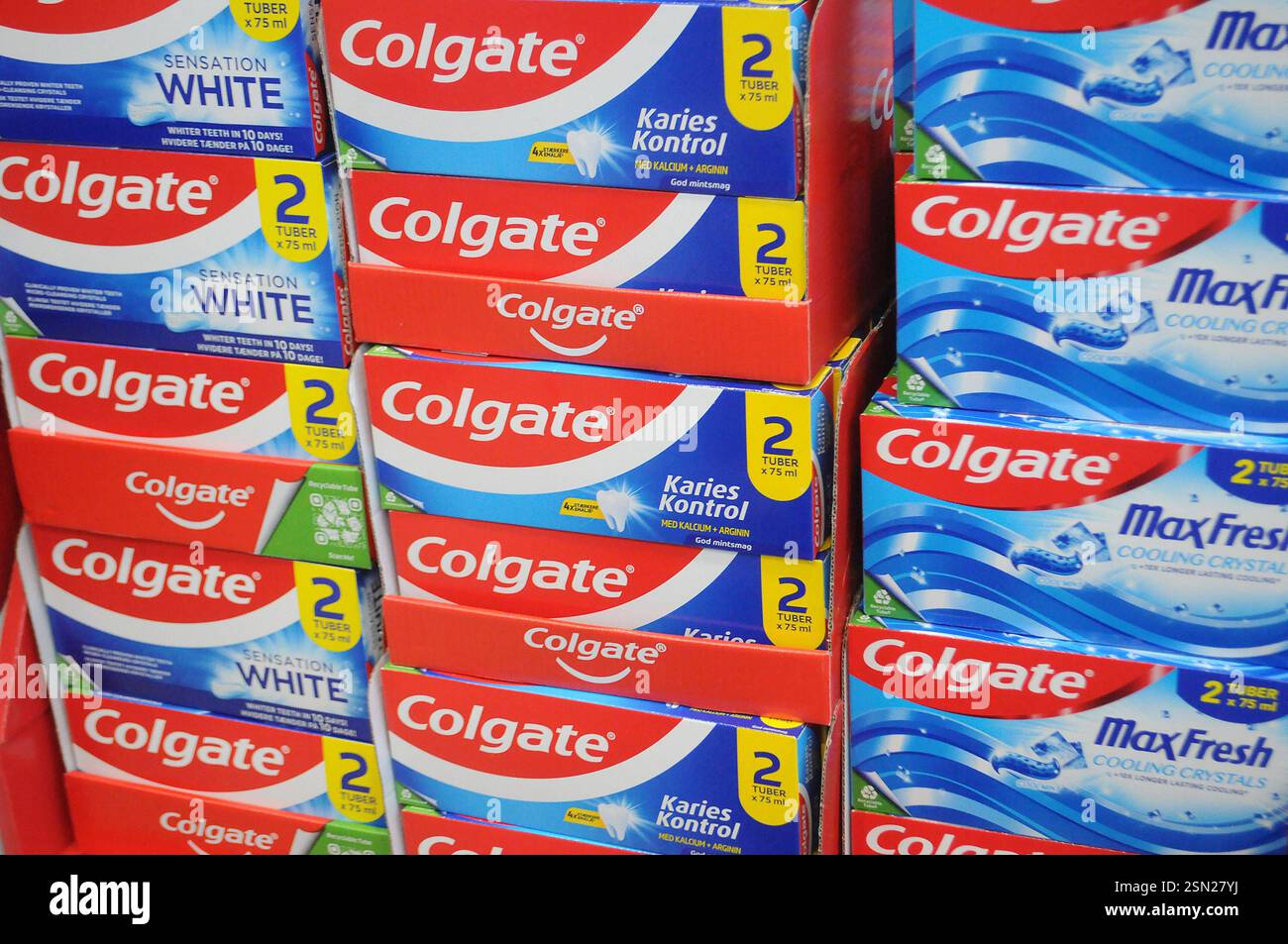 Copenhagen/ DenmarK/13 FEBRUARY 2025/ colgate tooth paste toothpaste ...